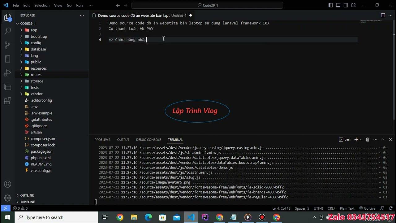 Website bán laptop laravel framework 10 thanh toán vnpay & báo cáo đồ án - YouTube