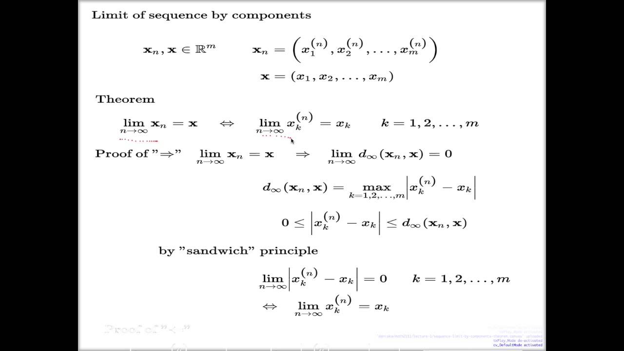 Limit of vector sequence by components - YouTube