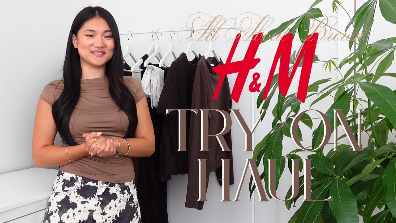 H&M NEW IN FALL BROWN ITEMS TRY ON HAUL 2025 | PETITE FASHION - YouTube