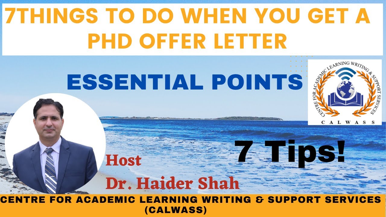 7Things To Do When You Get A PhD Offer Letter (in English) - YouTube