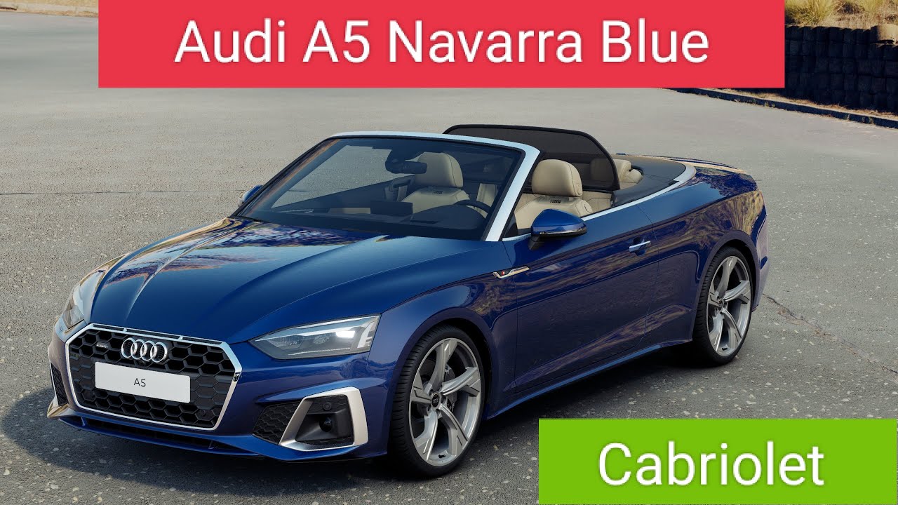 Audi A5 Navarra Blue Cabriolet 2023. Exterior and Interior. Amazing ...