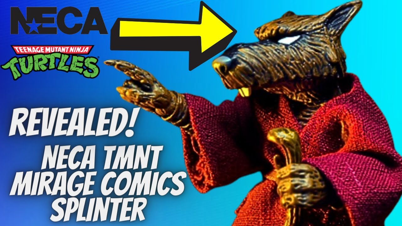 NECA TMNT Mirage Comics Splinter Figure Revealed!! - YouTube