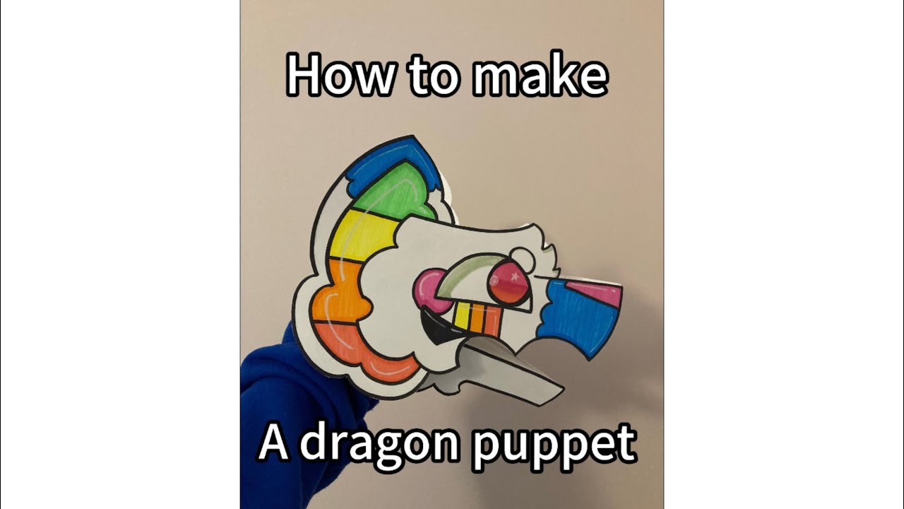 How to make a dragon puppet step by step - YouTube