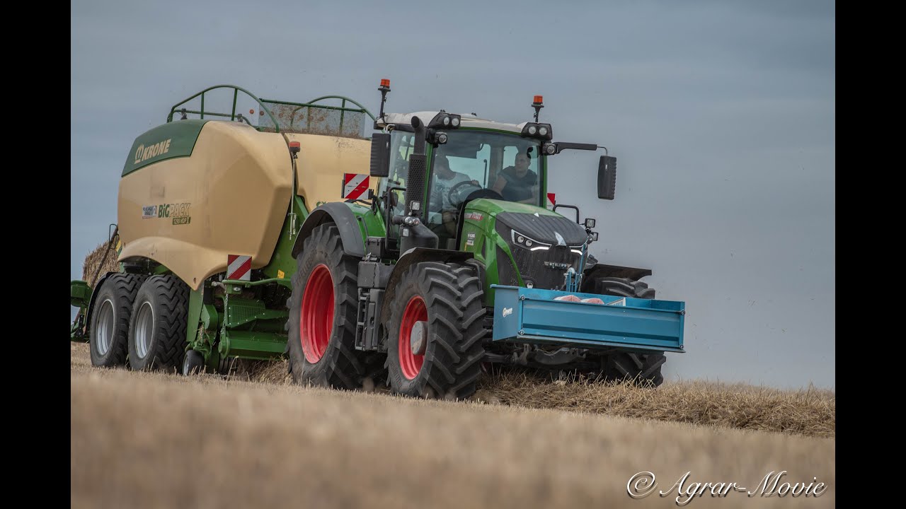 Pressage de paille 2020 //Fendt 933 S5 & Krone HPD II // Pailleux de ...