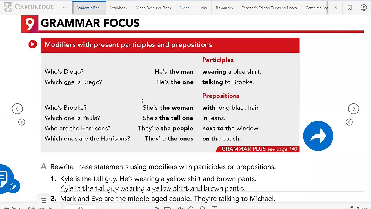 🏆 IDENTIFYING WITH MODIFIERS (PRESENT PARTICIPLES AND PREPOSITIONS ...