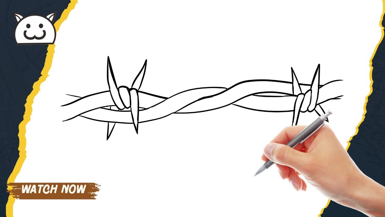How to Draw Barbed Wire - YouTube