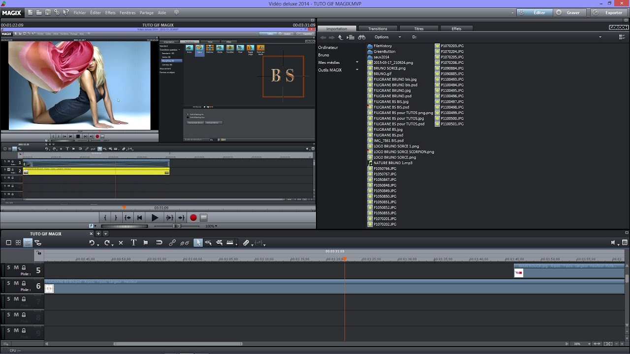 Tutoriel Magix.. Faire un Gif animé avec les transitions - YouTube