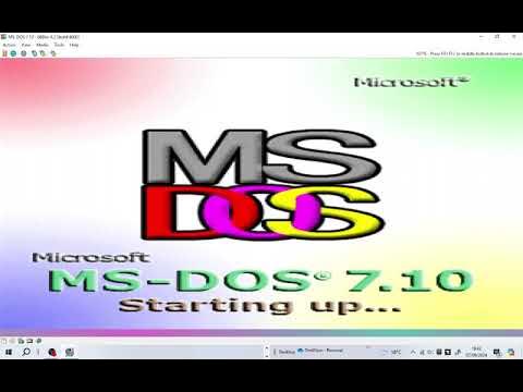 How to install MS-DOS 7.10 in 86Box - YouTube