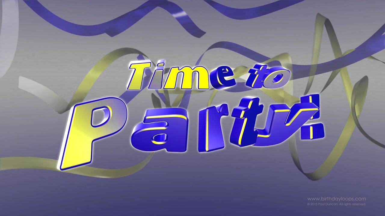 Birthday Loops: Happy Birthday! - Blue and Yellow Ribbons - YouTube