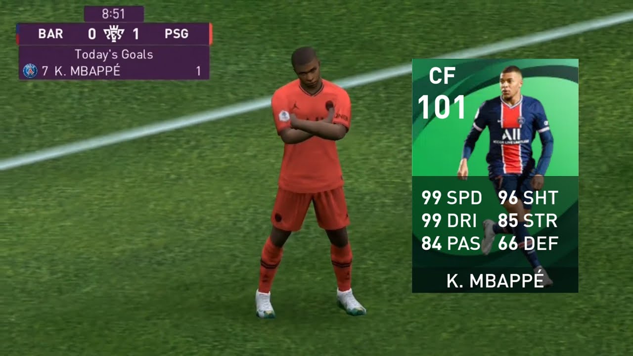 K.Mbappe CF 101 PES CARD Goal & Celebration!!! PES 2020 Mobile - YouTube