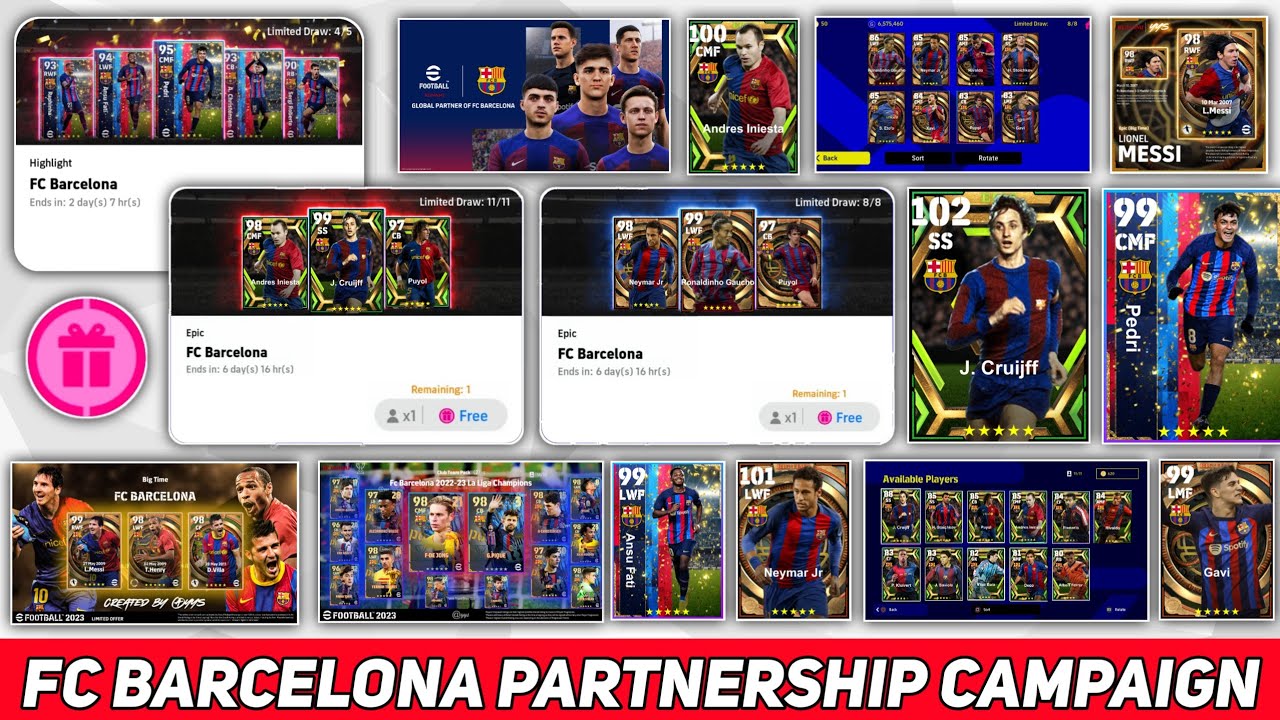 Upcoming FC Barcelona Partership Celebration Campaign 🎁 | Free Big Time ...