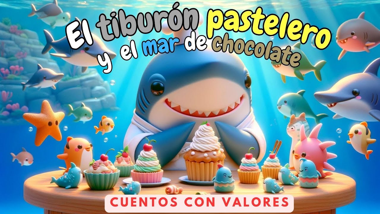 🦈 El Tiburón Pastelero y el Mar de Chocolate 🍰 | Cuentos infantiles ...