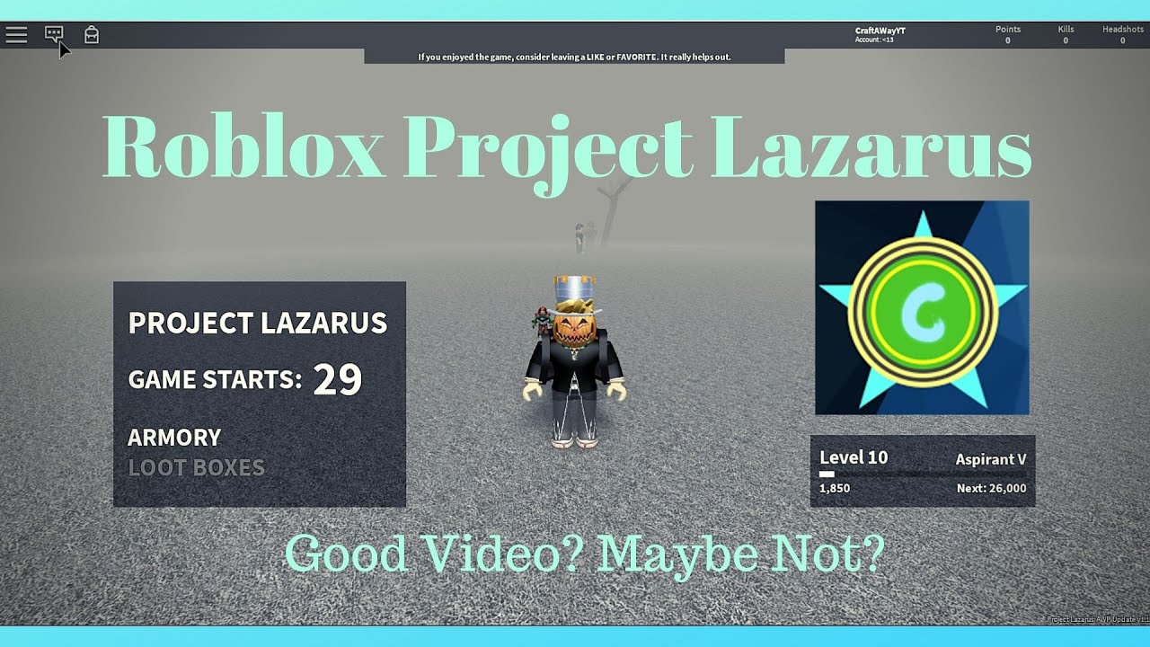 [ROBLOX] Project Lazarus #1 [Fake Cod Zombies] (Very First Video) - YouTube