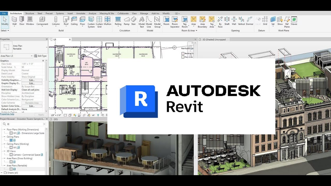 REVIT AUTODESK 2 Drawing the roof, new objects and analyzing the ...
