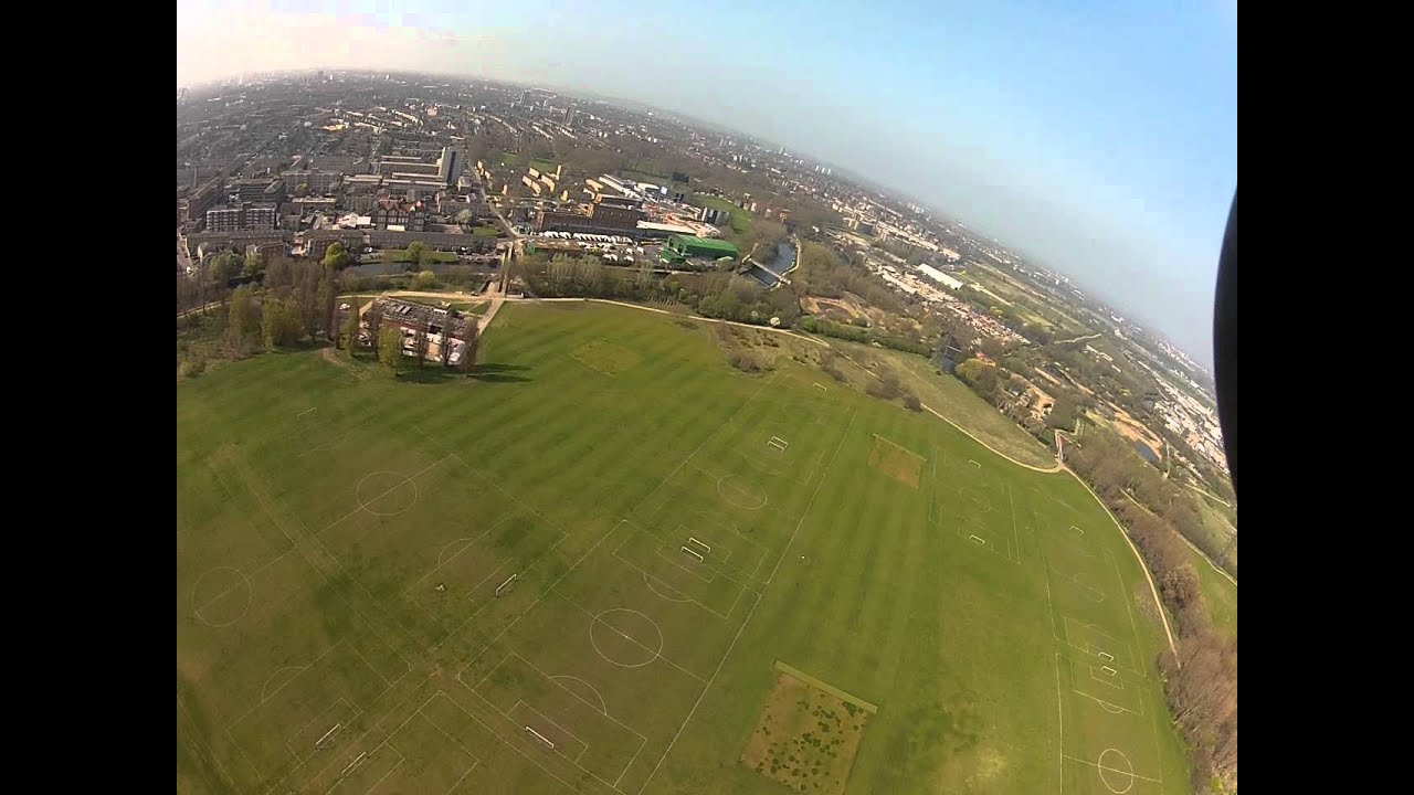 Flight over Hackney Marshes. - YouTube