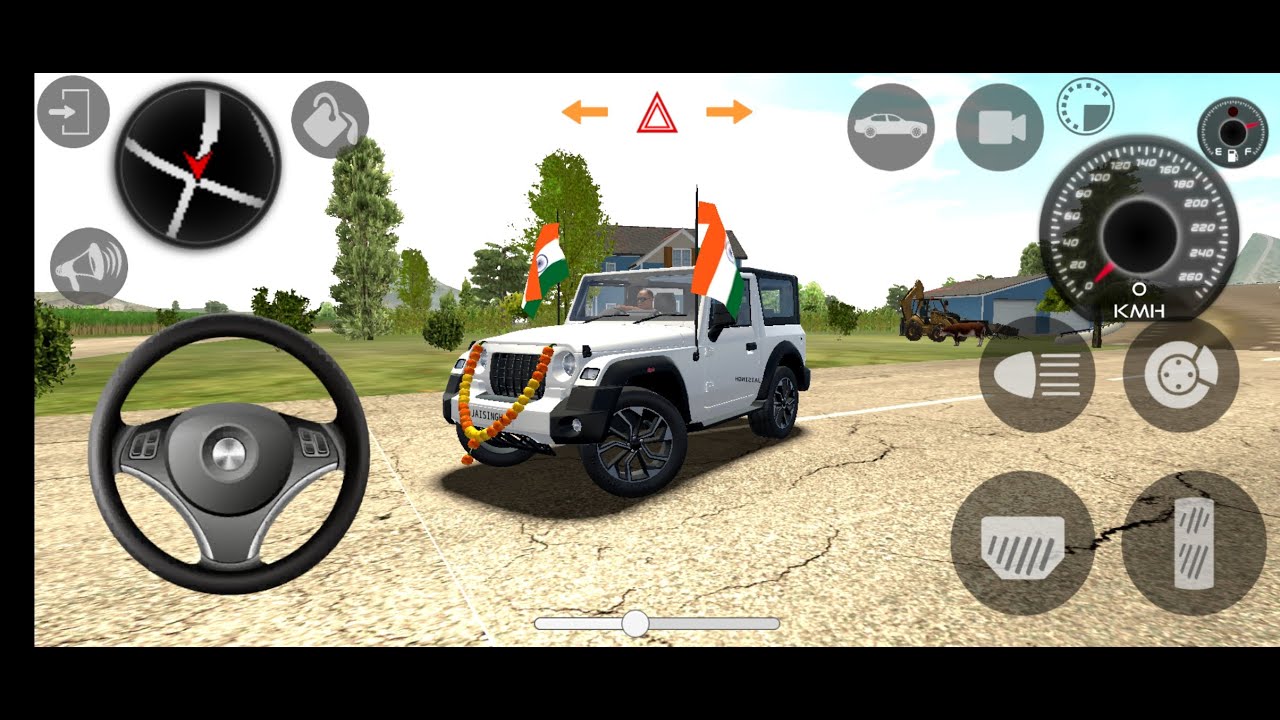 Mahindra red Thar || Indian Car Simulator 3D || Car Game 3D 2025 - YouTube