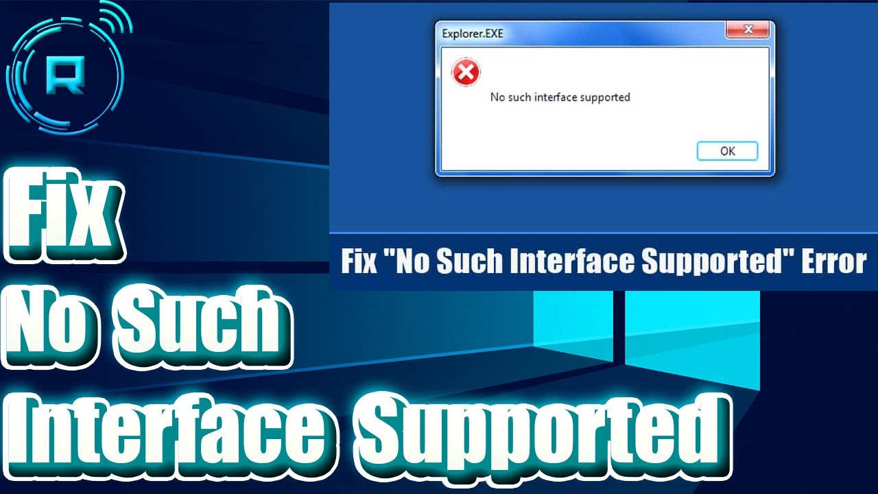 Fix "No Such Interface Supported" in Windows 11 - YouTube