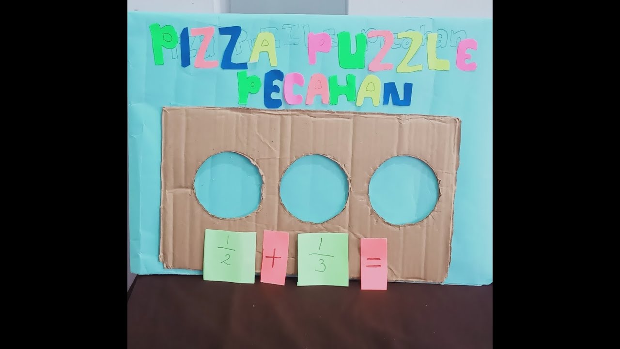 Cara membuat pizza puzzle pecahan - YouTube