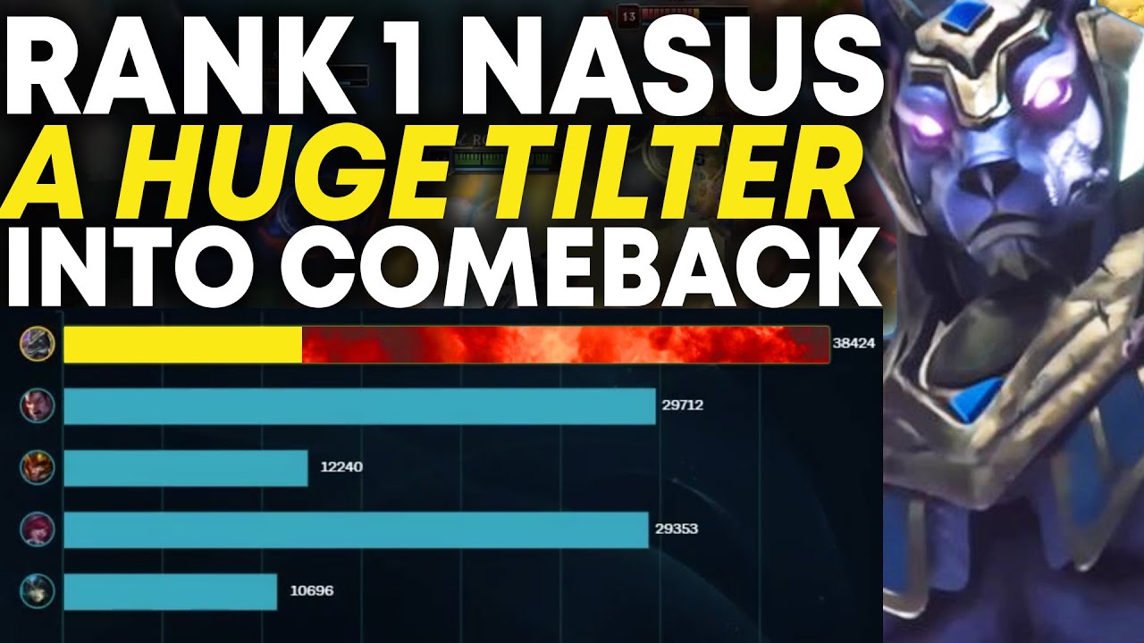 HUGE tilter into CRAZY COMEBACK Rank 1 Nasus midlane Dshield Start ...