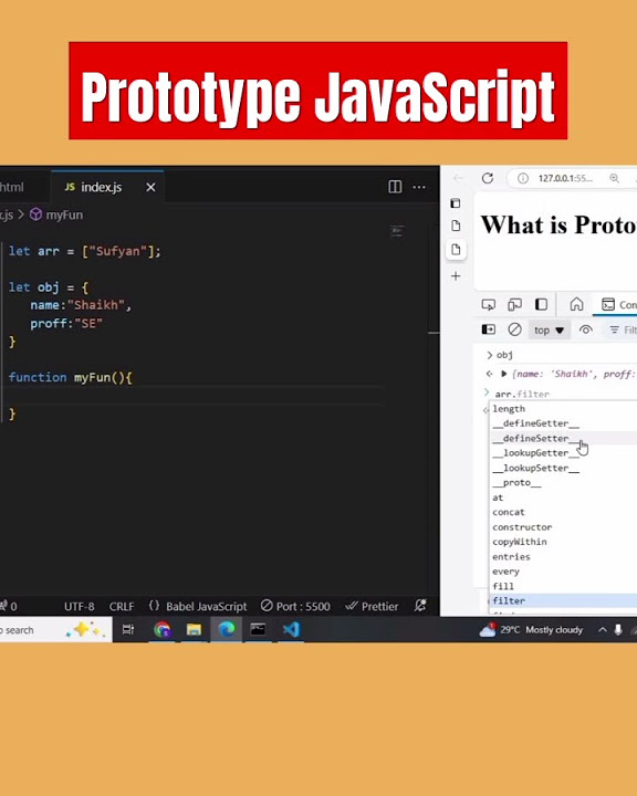 Prototype in Javascript | javascript interview question #shorts #shortvideo #coding #interview ...