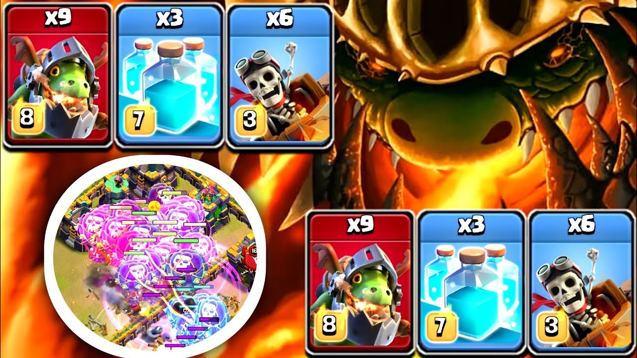 Inferno Dragon Clone Attack Strategy! 9 Inferno Dragon + 6 Dragon Rider ...