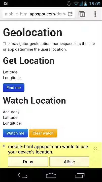 Demo of GeoLocation API - YouTube