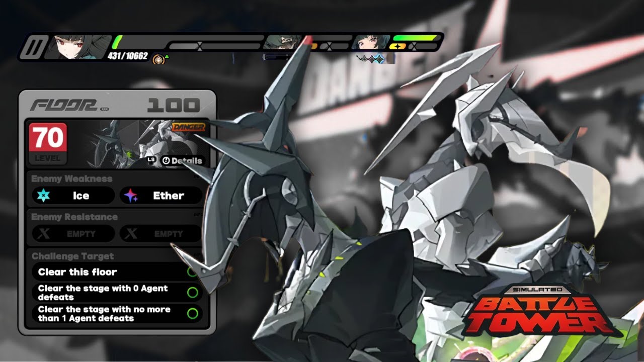 ZZZ Battle Tower: First time Clear 100th floor | Team: Miyabi / Lighter ...