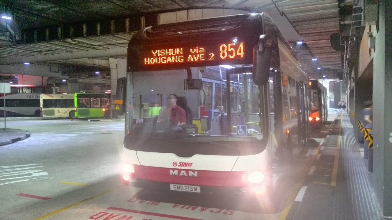 SMRT bus service 854 joyride, SMB1346A - YouTube