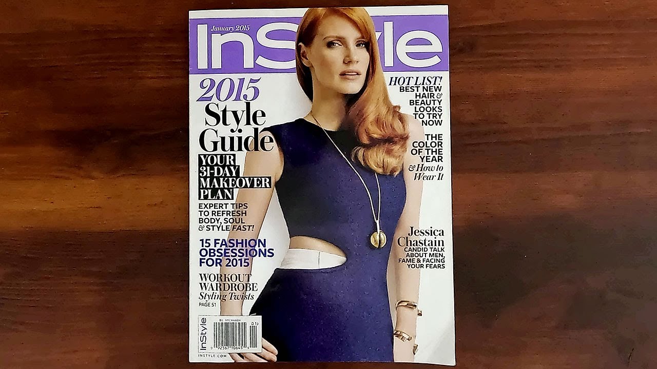 InStyle January 2015 Jessica Chastain, Lizzy Caplan | ASMR Magazine ...