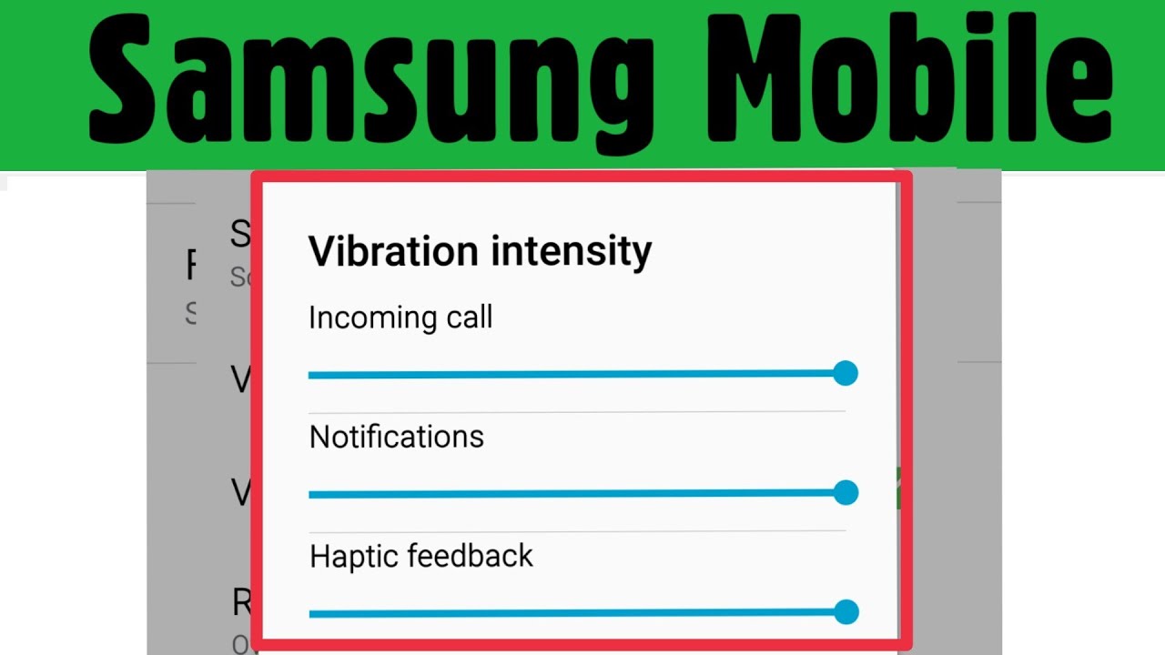 Samsung Mobile Vibration intensity Settings in Galaxy Note 4 - YouTube