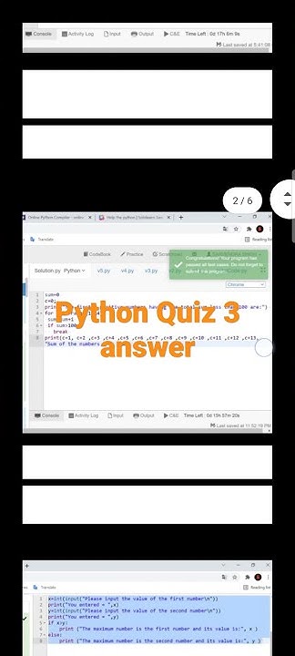 python Quiz 3 answer (AKtu) - YouTube