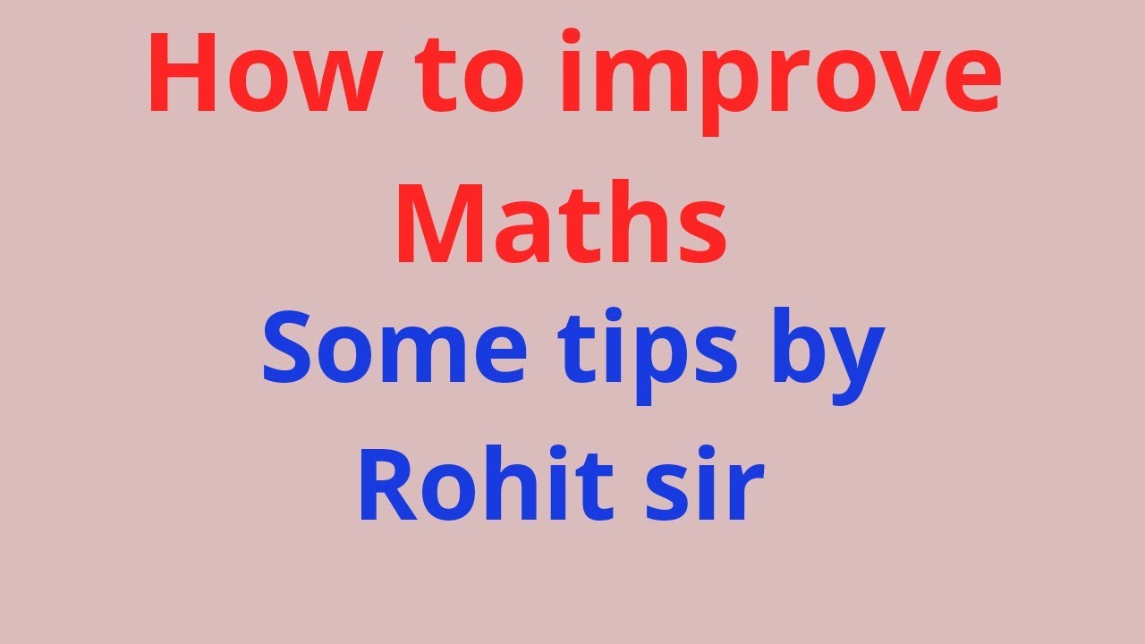How to score good In Mathematics | Improve Mathematics - YouTube