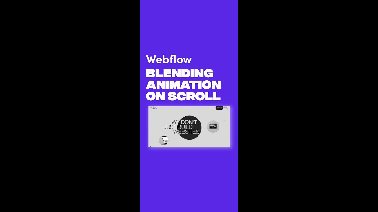 Award winning Blending animation on scroll (using Webflow) - YouTube