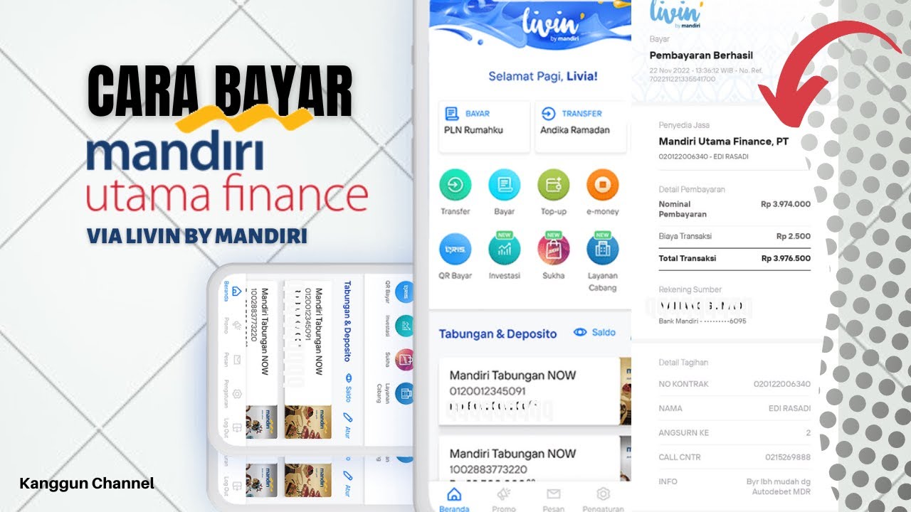 Cara Bayar Angsuran Mandiri Utama Finance (MUF) Via Livin by Mandiri ...