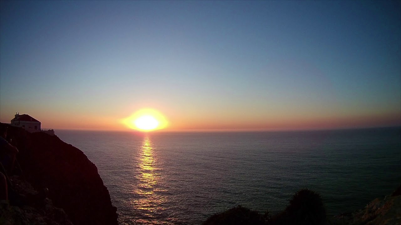 Algarve Sunset at Cabo Sao Vincente Portugal - YouTube