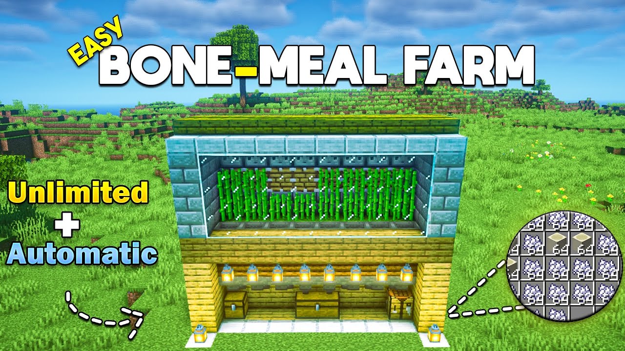 Minecraft 1.21 easy bone meal farm tutorial - YouTube