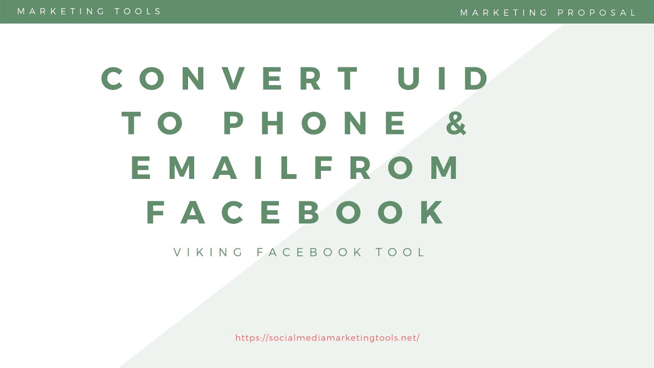 Convert UID to Phone & Email from Facebook | Data Extractor | Viking ...