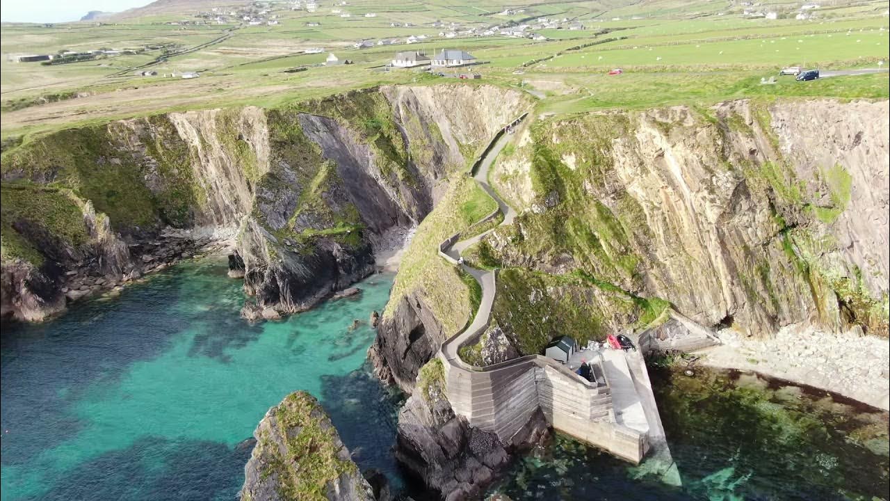 Drone shot dún chaoin pier (dunquin) on the wild Atlantic way Ireland - YouTube