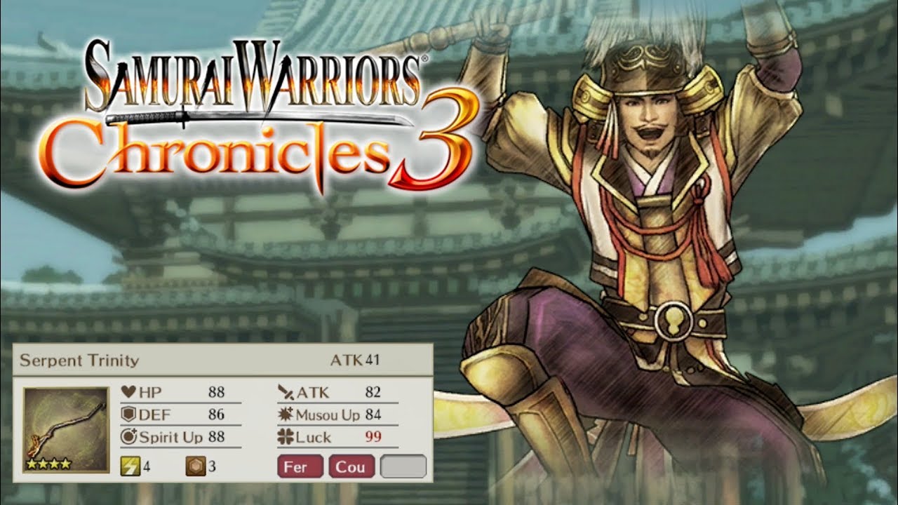 Hideyoshi Toyotomi - Rare Weapon | Samurai Warriors Chronicles 3 - YouTube