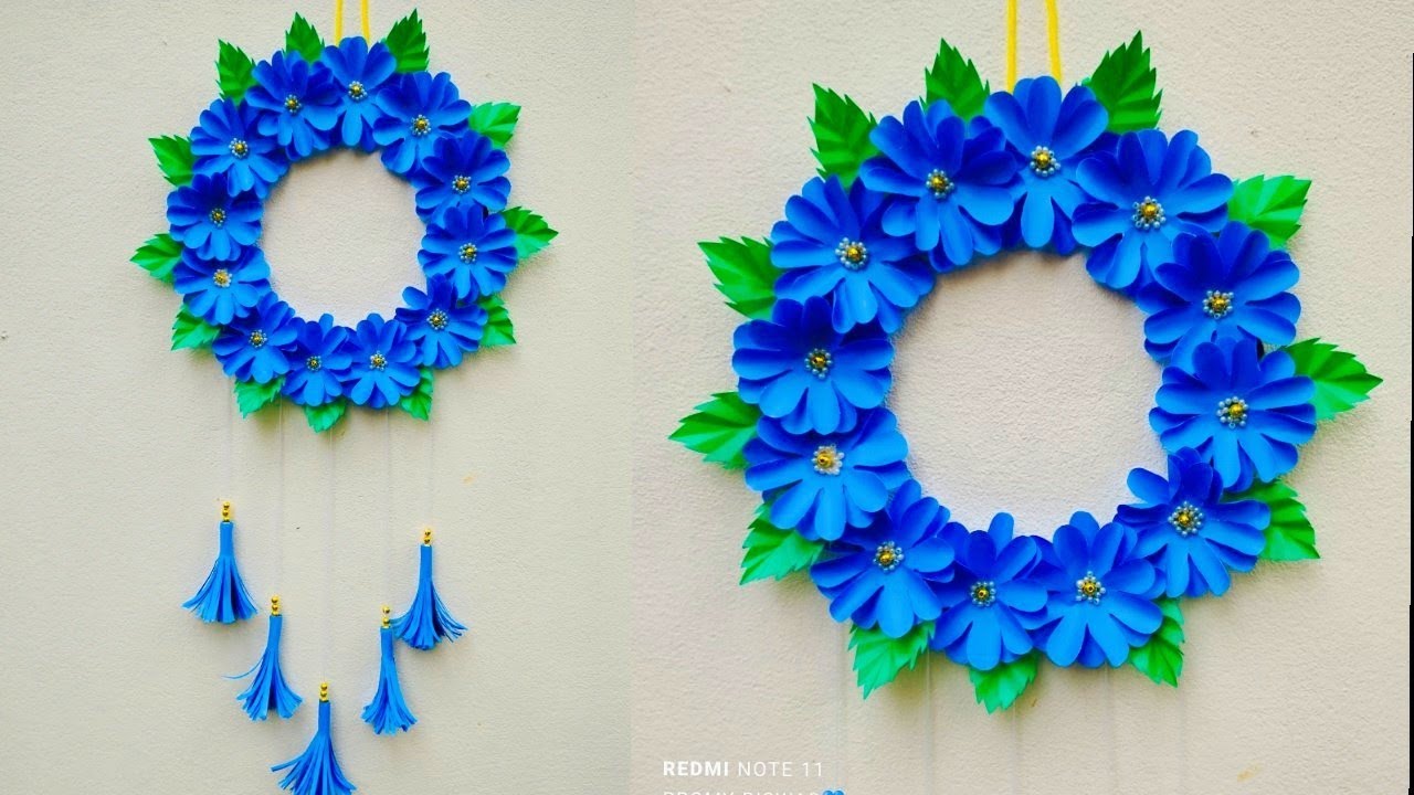 Easy paper wall Hanging idea/Paper Room decor idea/Paper Flower/DIY ...