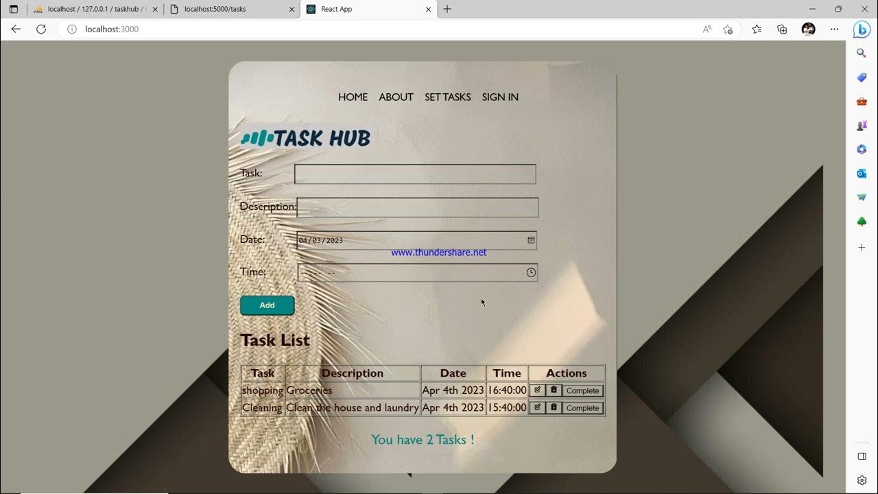 Task hub video demo - YouTube