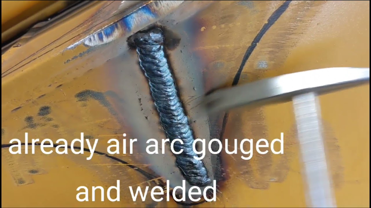 cat excavator multiple crack welding repairs. - YouTube