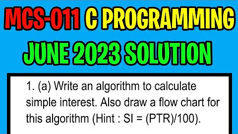 MCS-011 June 2023 | Previous Year Solution | Complete Solution - YouTube