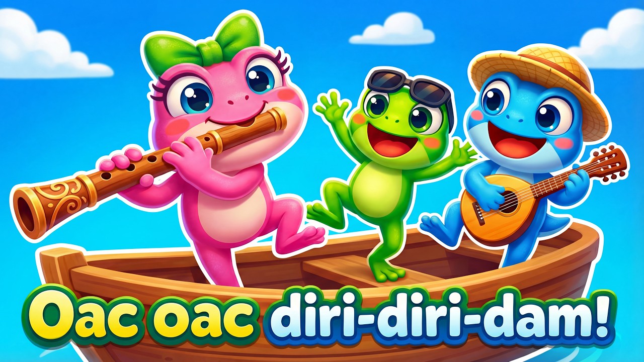 🐸 Oac Oac Diri Diri Dam | Petrecerea Broscuțelor 🎉 Cântec pentru Copii ...