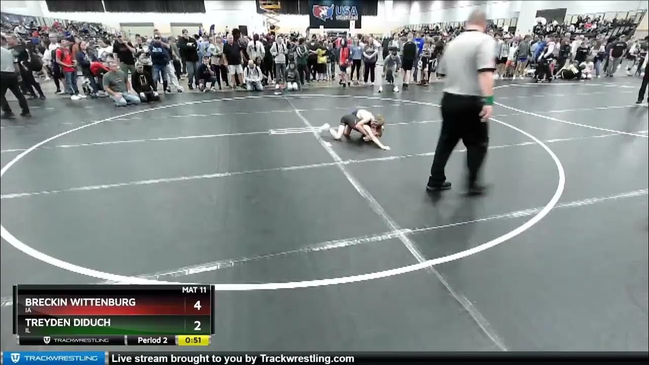 71 Lbs Champ. Round 1 - Breckin Wittenburg, IA Vs Treyden Diduch, IL 2d5a - YouTube