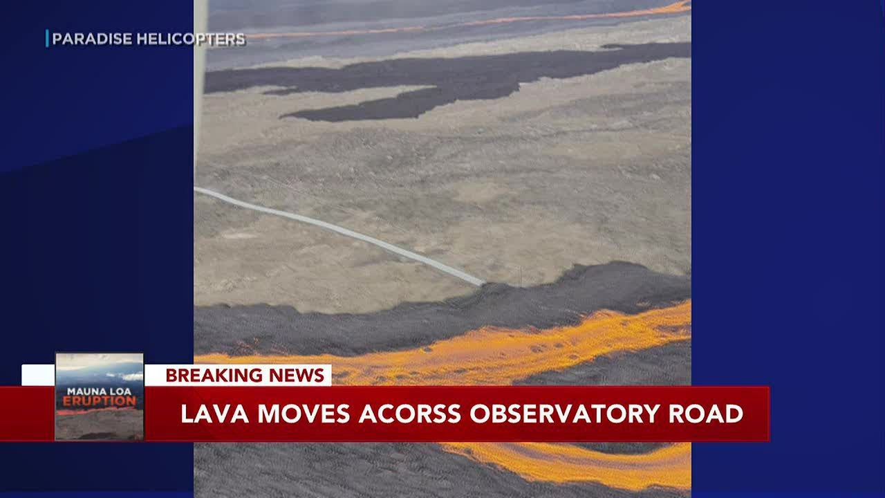 USGS: Lava crossed over, blocking road to NOAA's Mauna Loa Observatory ...
