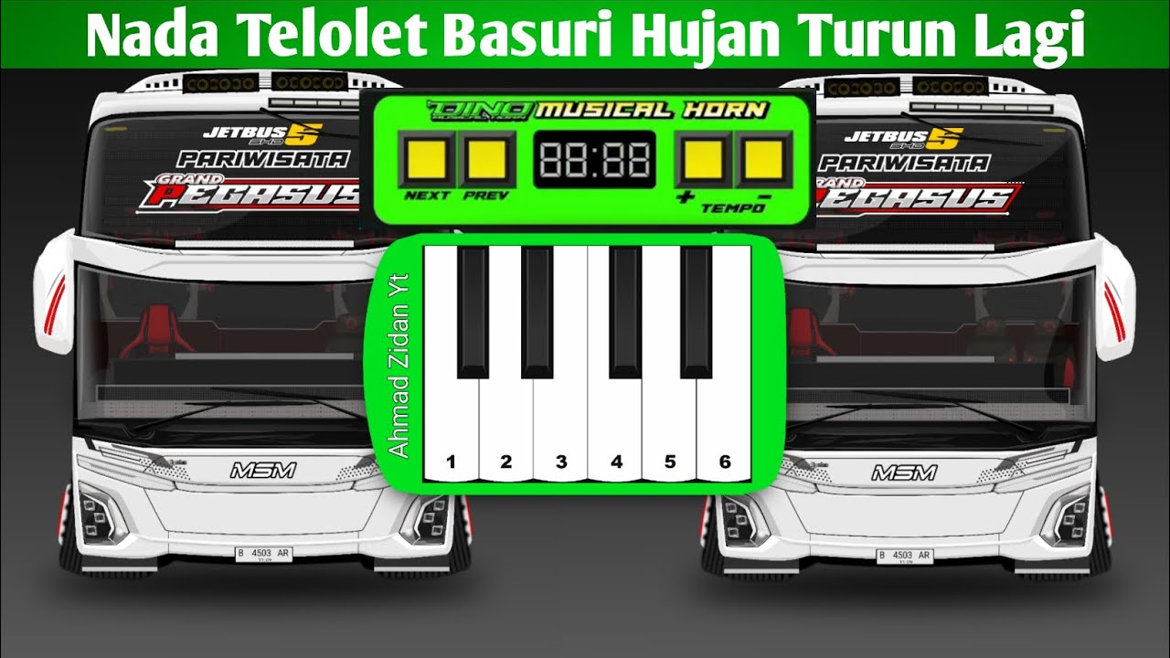 Nada Telolet Basuri Hujan Turun Lagi Modul Dino Musical horn - YouTube