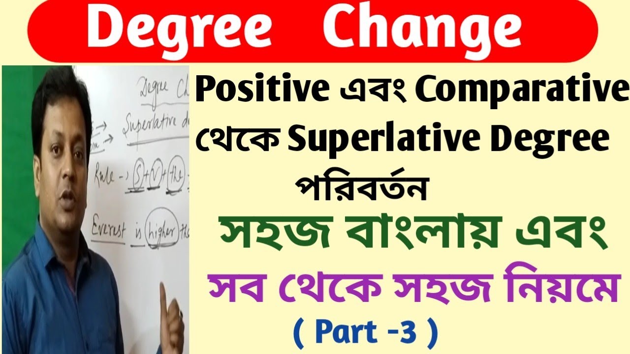 'Degree Change'/ Positive and Comparative to Superlative Degree/ সহজ ...