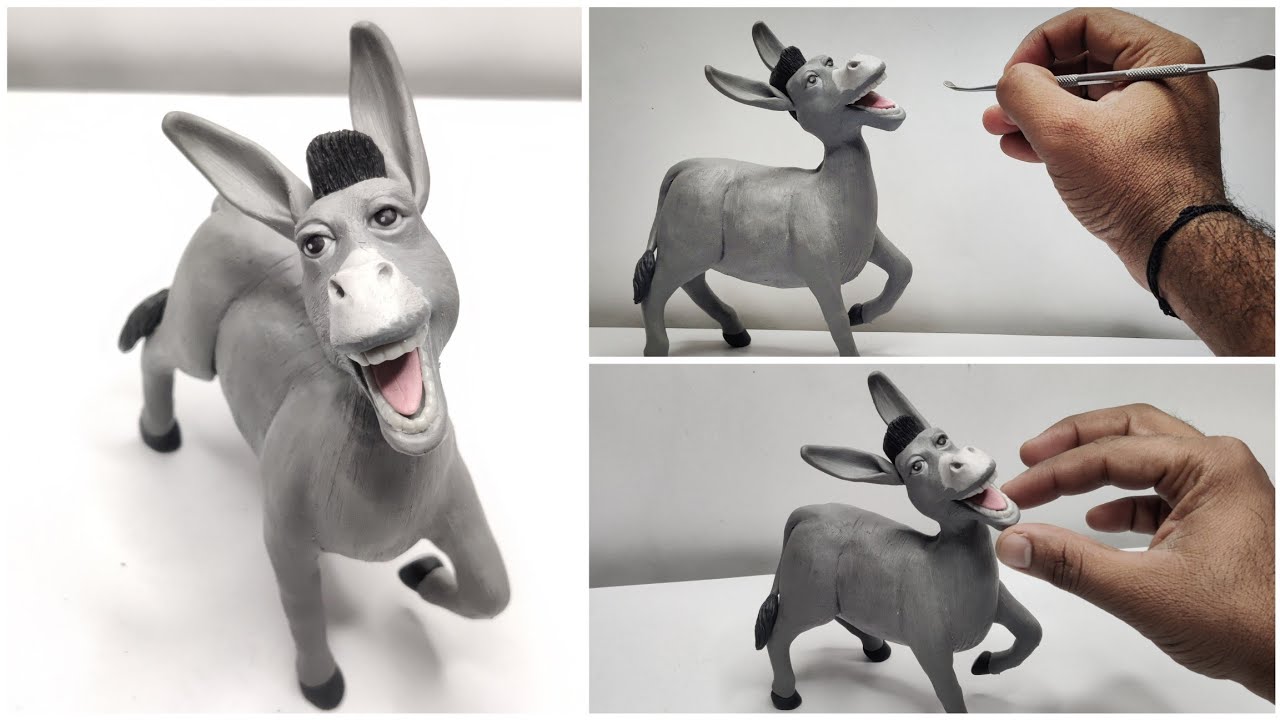 Amazing sculpture🔥: How to Sculpt an Incredible Clay Cartoon Donkey ...