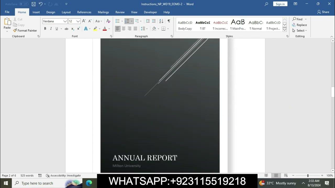Word 2019 Module 3 End of Module Project 2 | 2019 Module 3 End of Module Project 2 | NP_WD19 ...